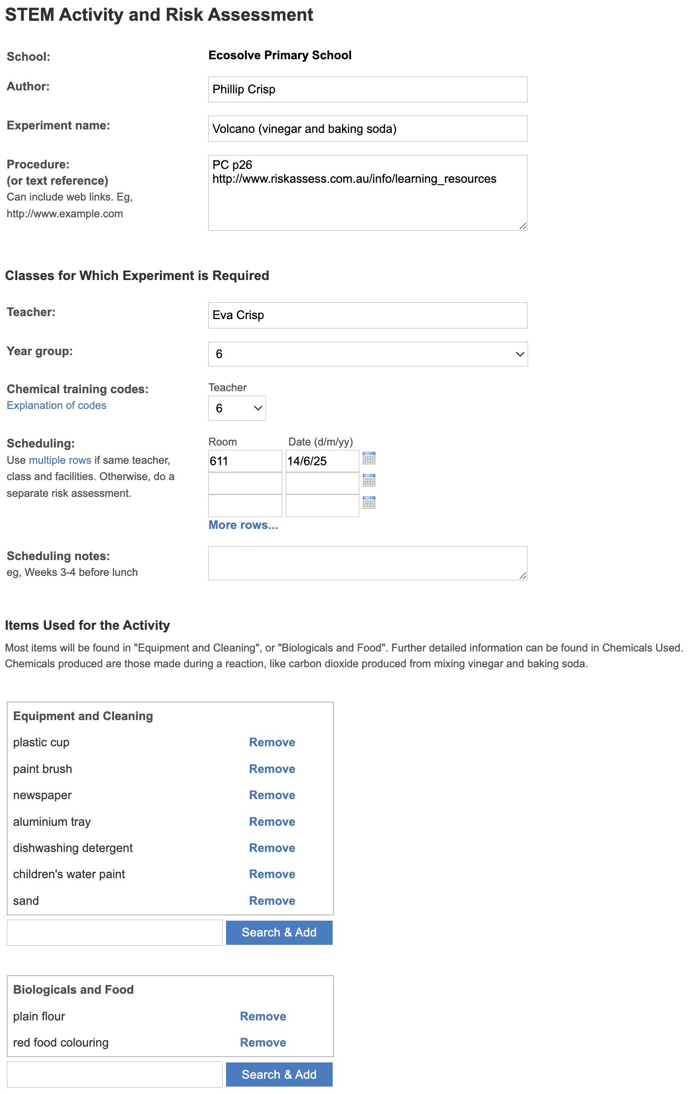 RiskAssess - Risk Assessments for Australian Schools