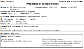 Student RiskAssess - Risk Assessments for Australian Schools
